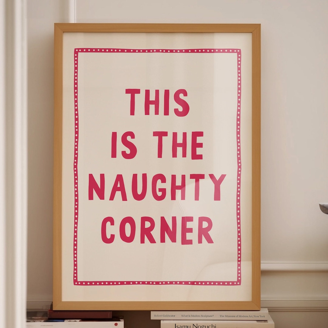 Naughty Corner, Unframed Card Art Print, Funny Wall Decor - Etsy