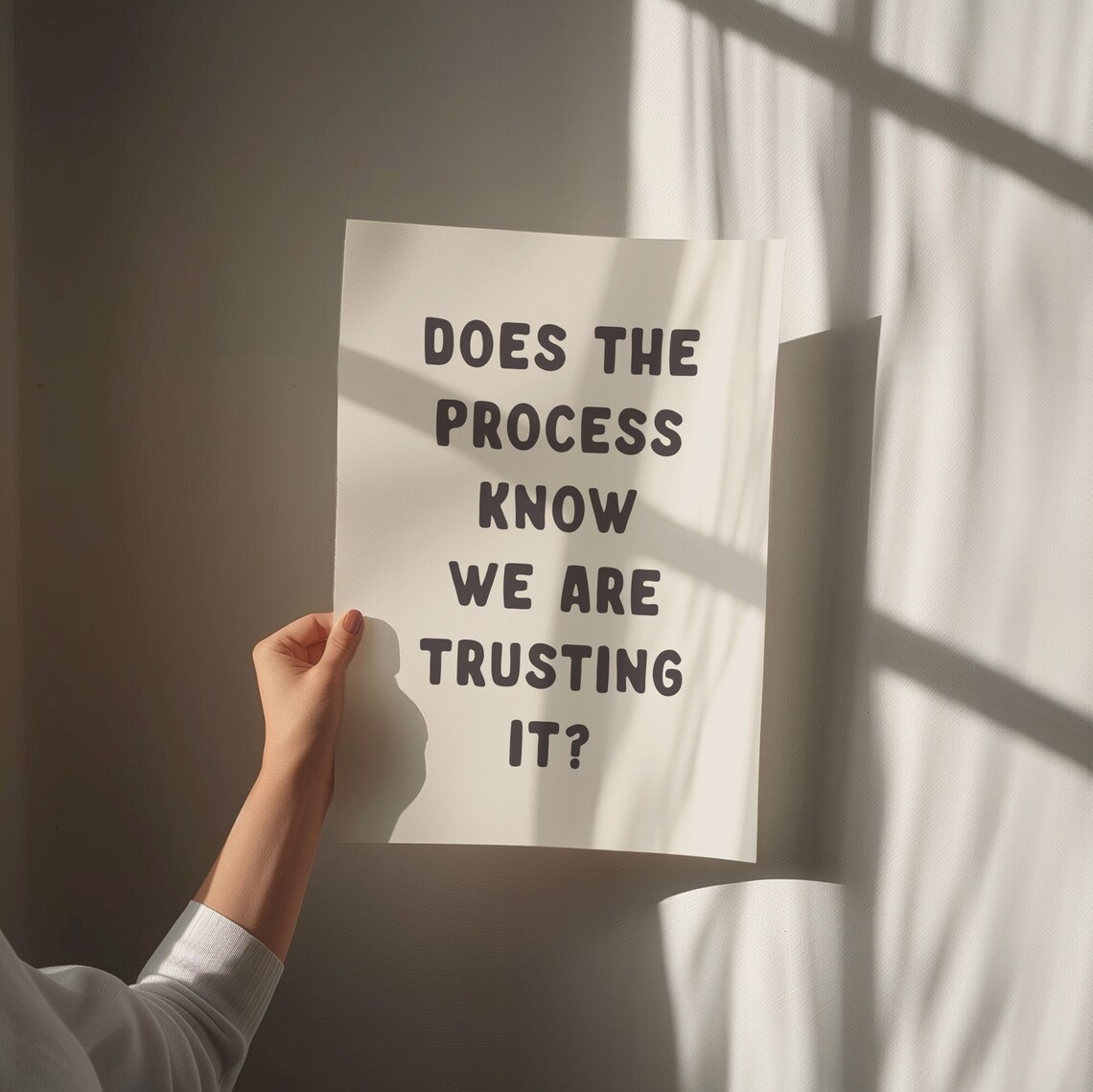Does the Process Know We Are Trusting It, Unframed Card Art Print ...