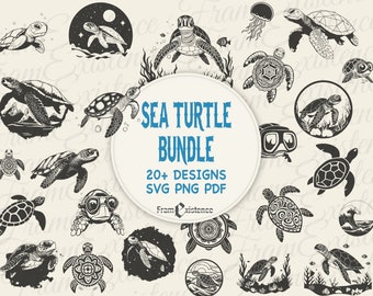 Sea Turtle Svg, Sea Turtle Png, Tortoise Svg, Sea Turtle Bundle Svg ...