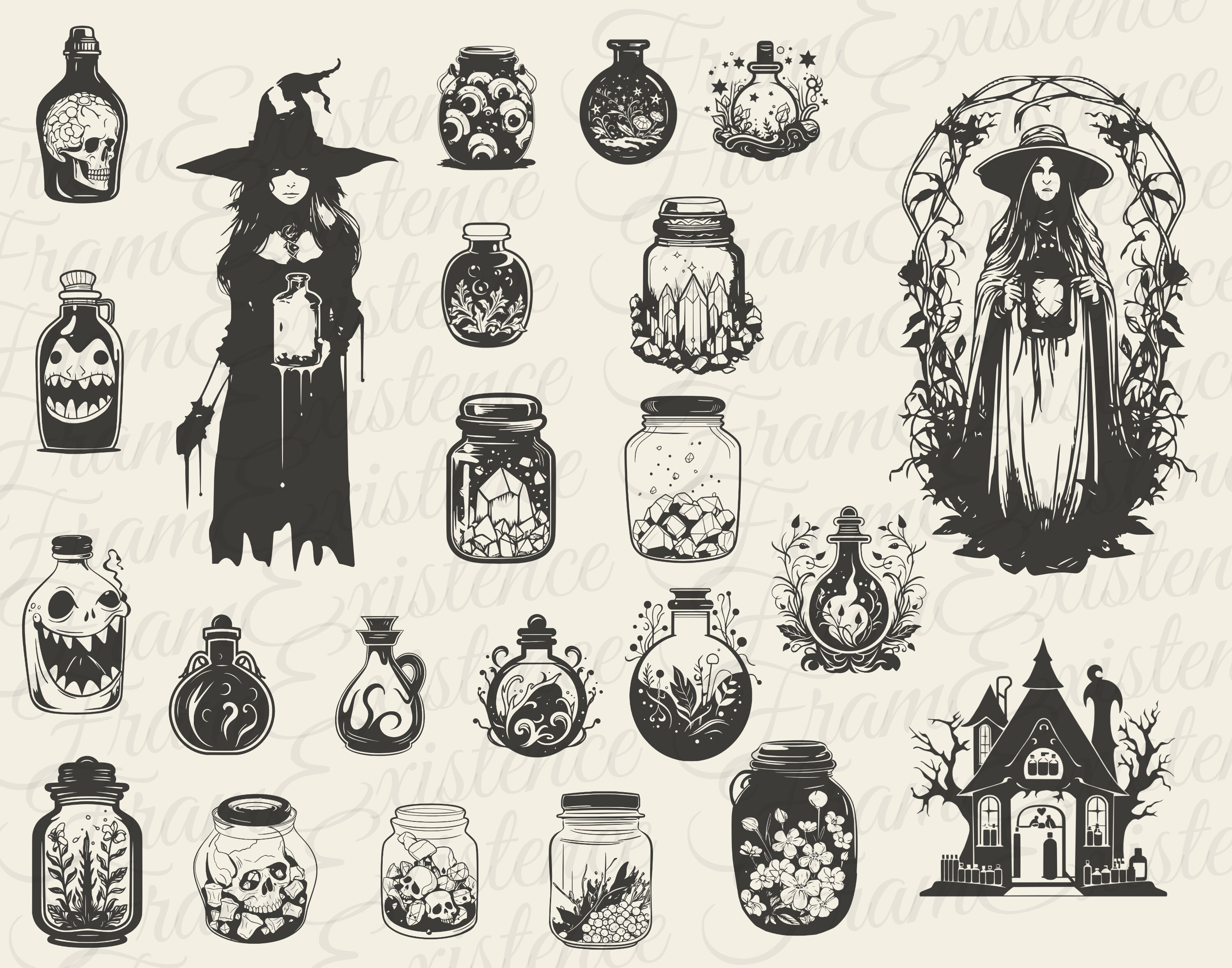 Witch Potions Svg Bundle Witch Svg Gothic Svg Magic Svg - Etsy UK