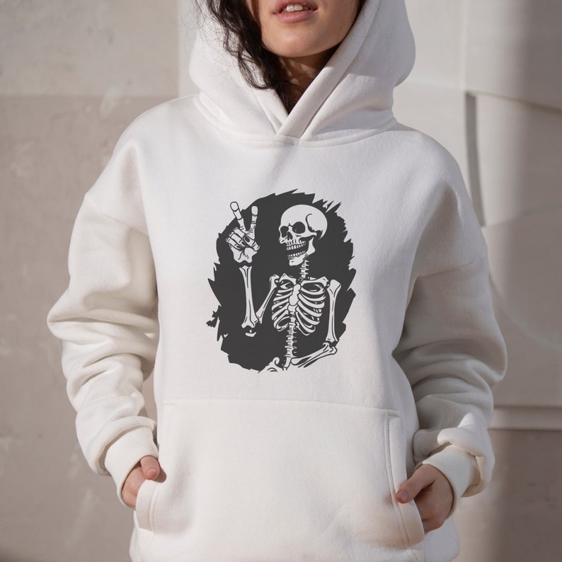 Skeleton Peace Sign / Skeleton SVG / Halloween SVG / Gothic - Etsy