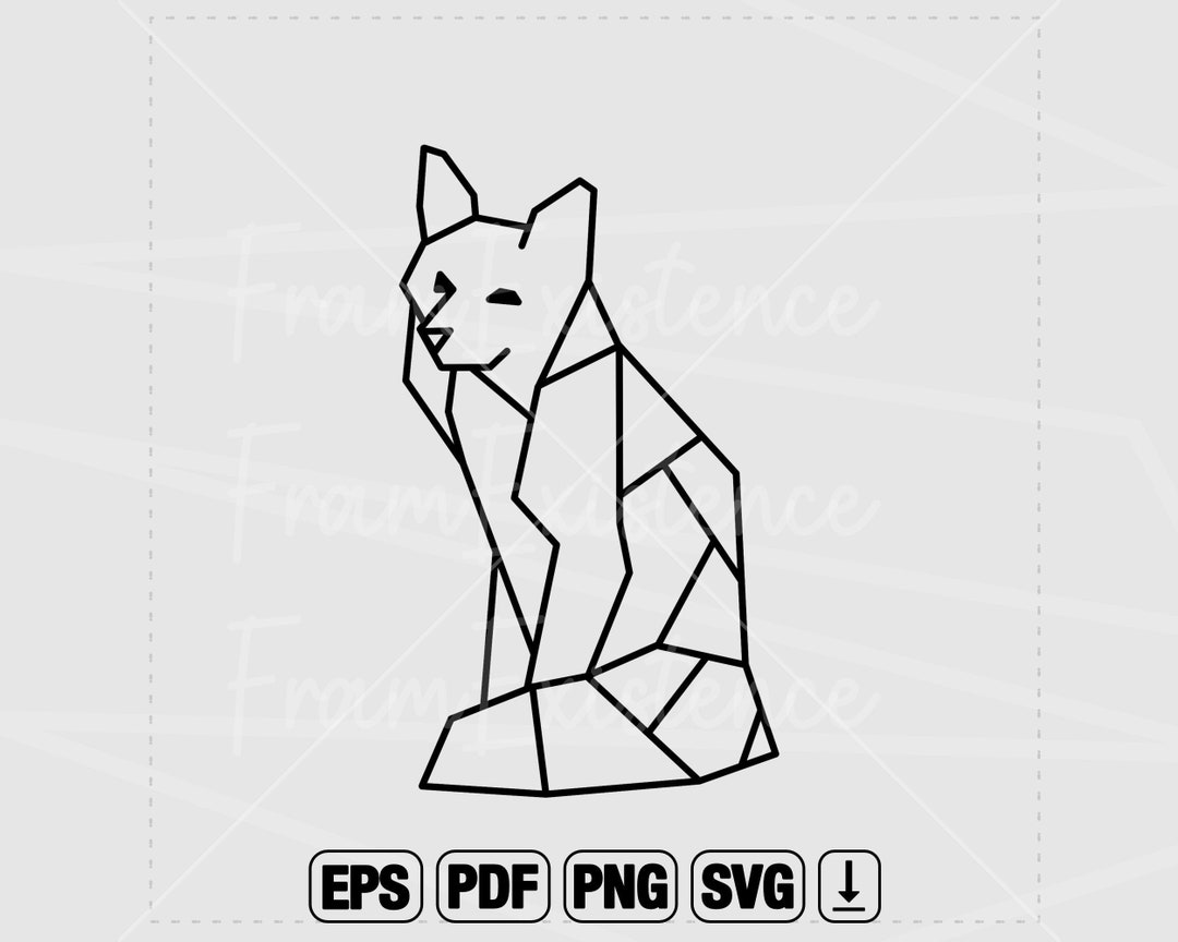 Geometric Fox SVG: Vector Cut File for Cricut, Silhouette (digital ...