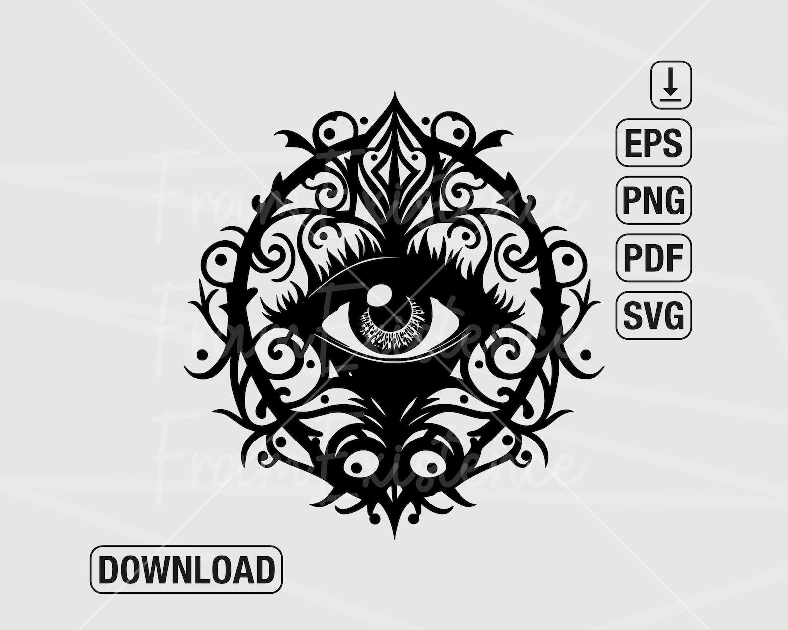 Gothic Evil Eye Svg Gothic / Witch SVG / Halloween SVG / - Etsy