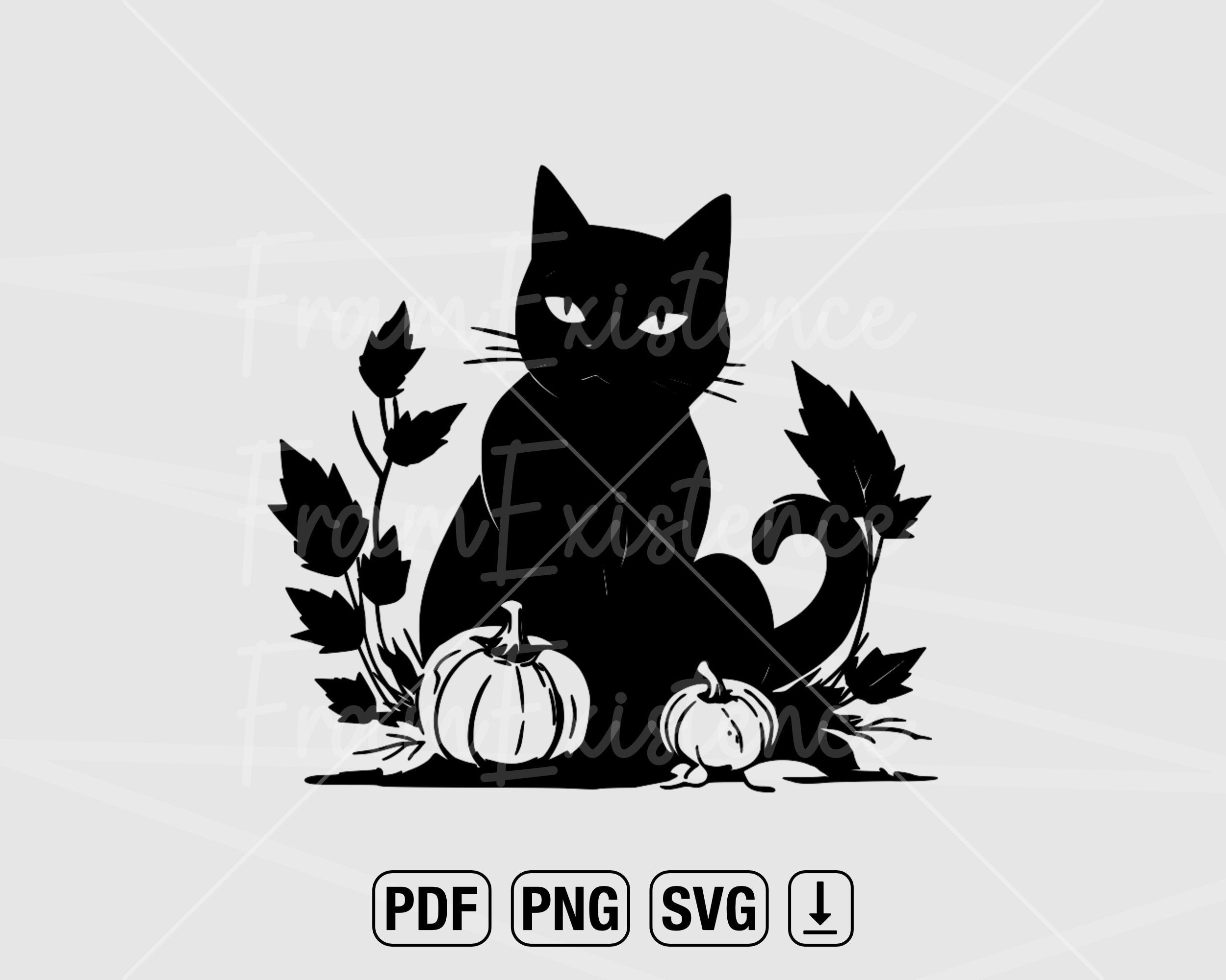 Cat and Pumpkin SVG Spooky Season Svg Cat Svg Pumpkin Svg - Etsy