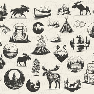 Wild Nature Svg Bundle, Camping Svg, Mountain Svg, Nature Svg, Travel ...