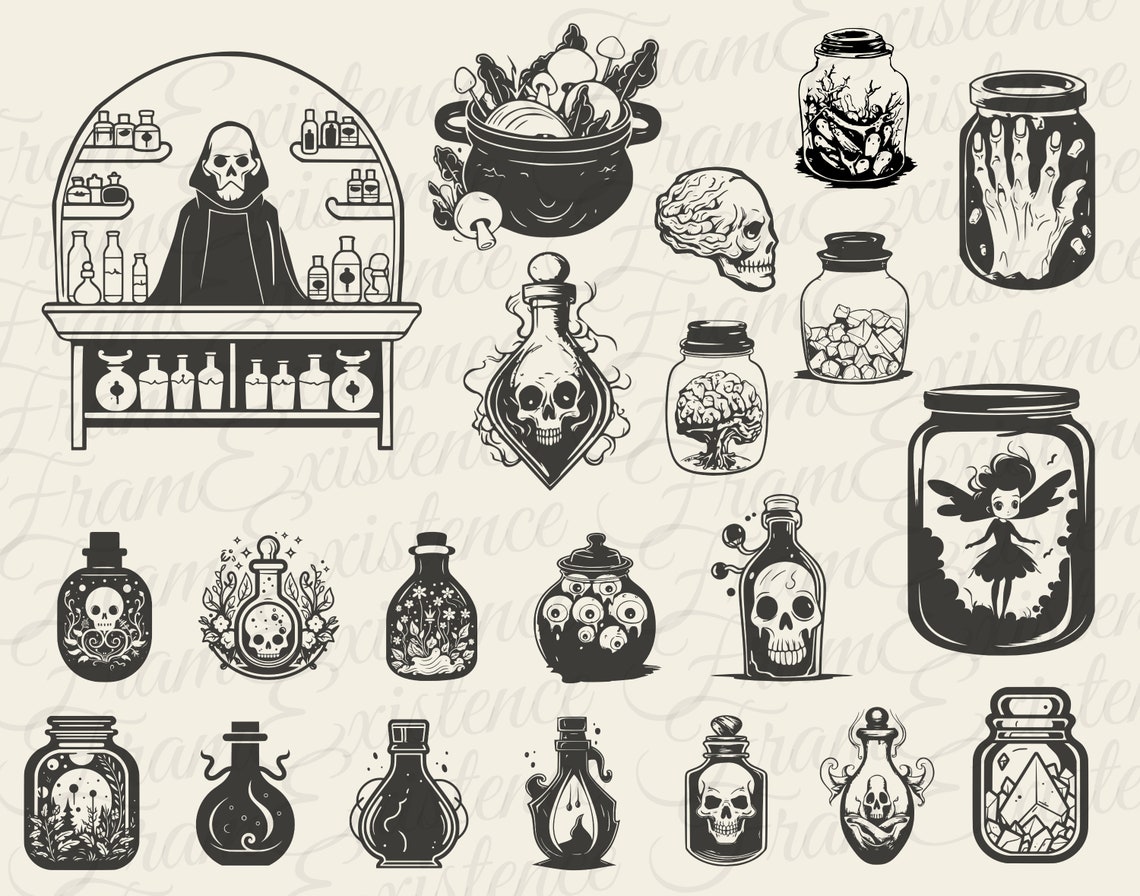 Witch Potions Svg Bundle Witch Svg Gothic Svg Magic Svg - Etsy UK