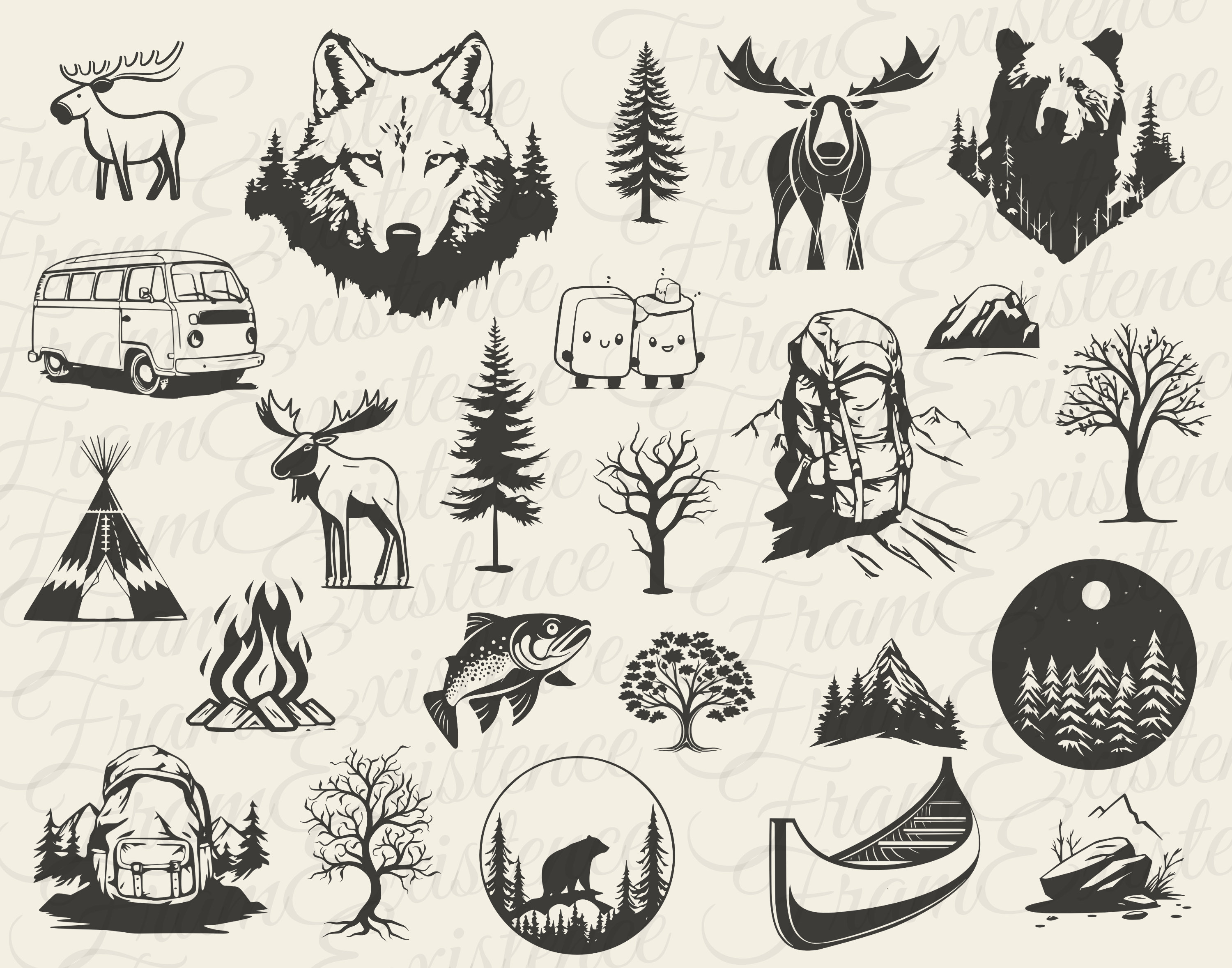 Wild Nature Svg Bundle Camping Svg Mountain Svg Nature Svg - Etsy Canada