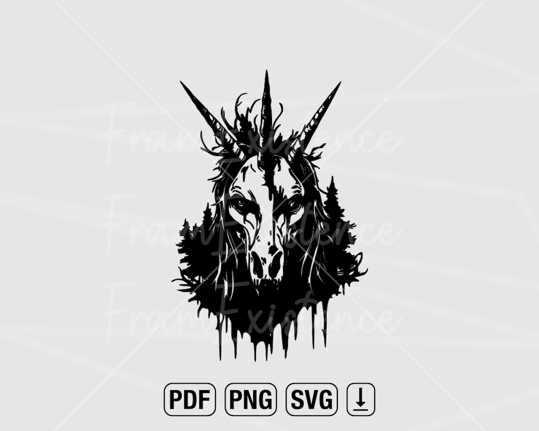 Dark Unicorn SVG, Spooky Season Svg, Horror Svg, Dark Svg, Halloween ...