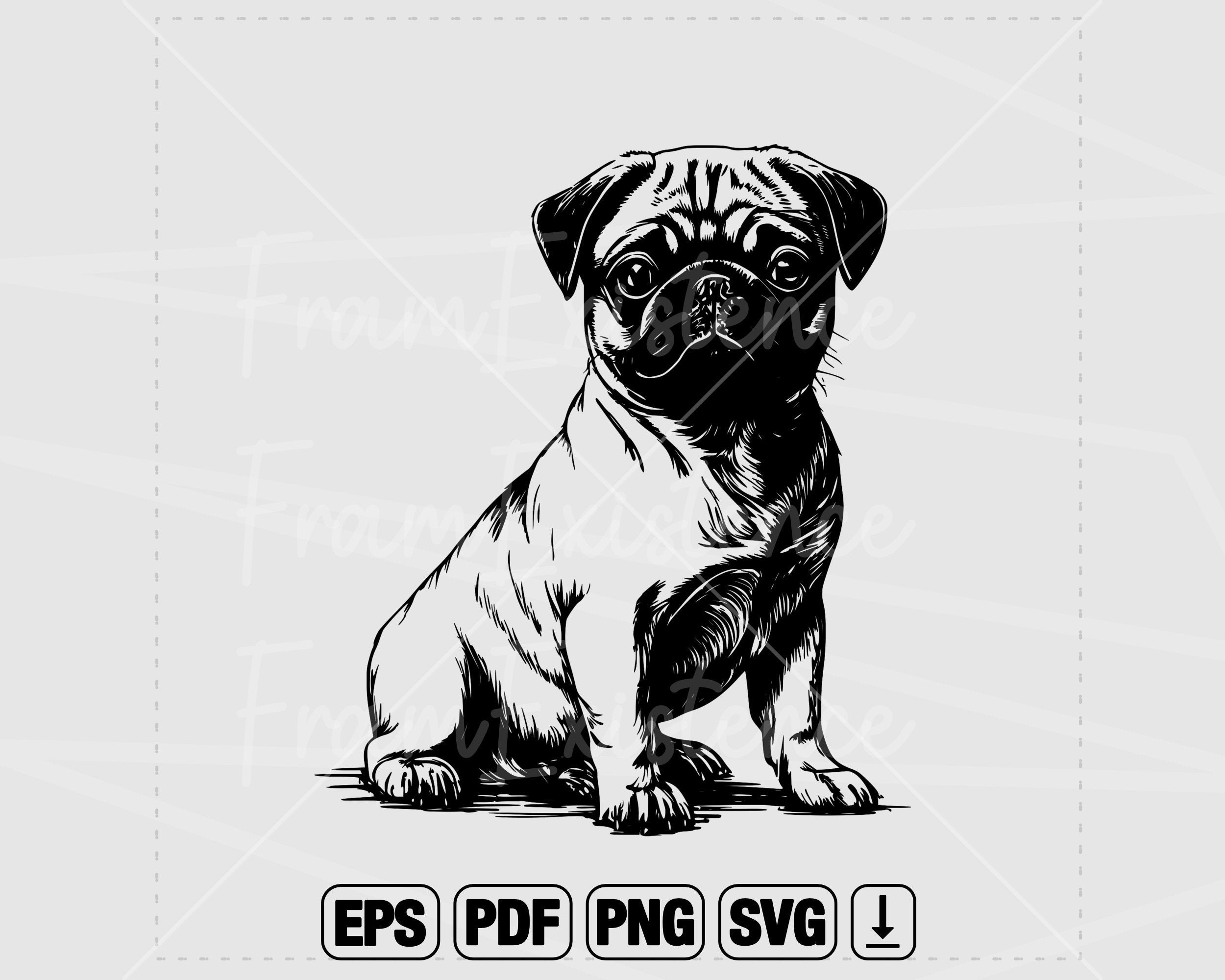 Cute Pug Svg, Peeking Dog Svg, Dog Svg, Pug Svg, Pug Clipart,pub - Etsy