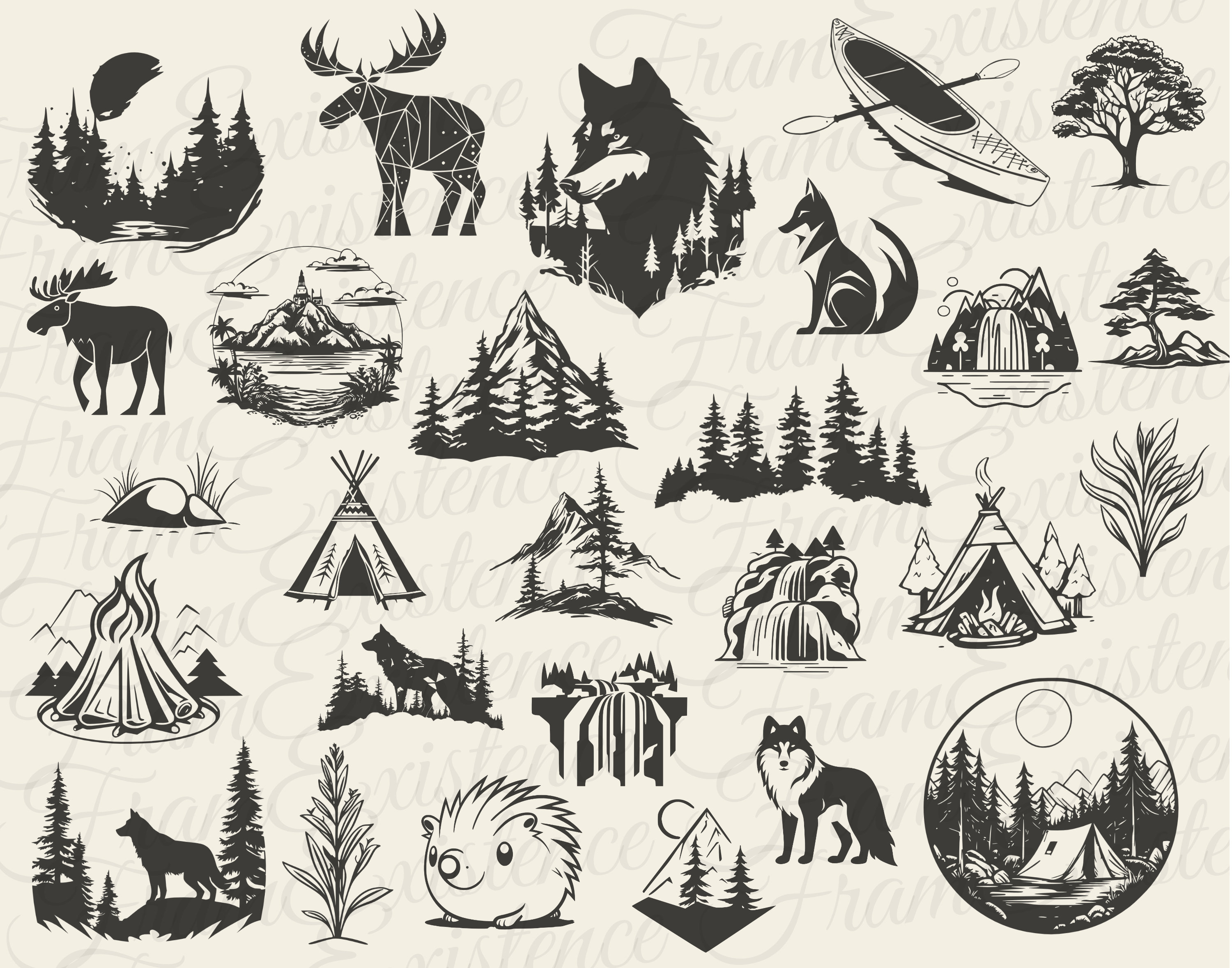Wild Nature Svg Bundle Camping Svg Mountain Svg Nature Svg - Etsy Canada