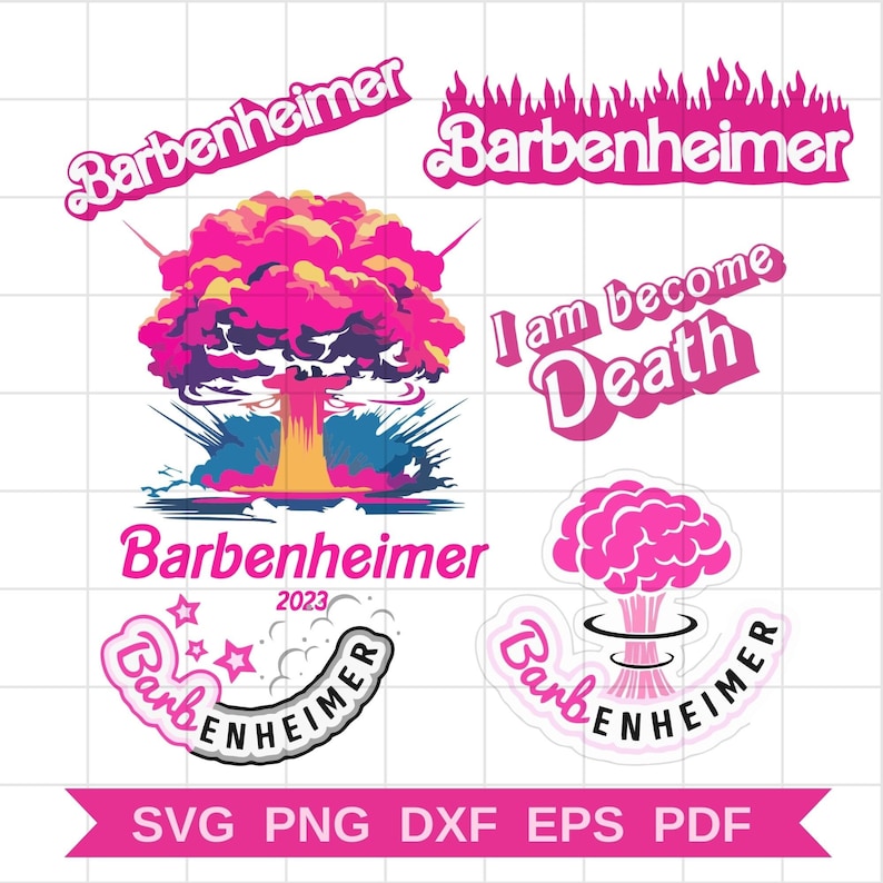 Barbenheimer Svg, Movie Design, Instant Download, Png, Svg, Dxf, Eps - Etsy
