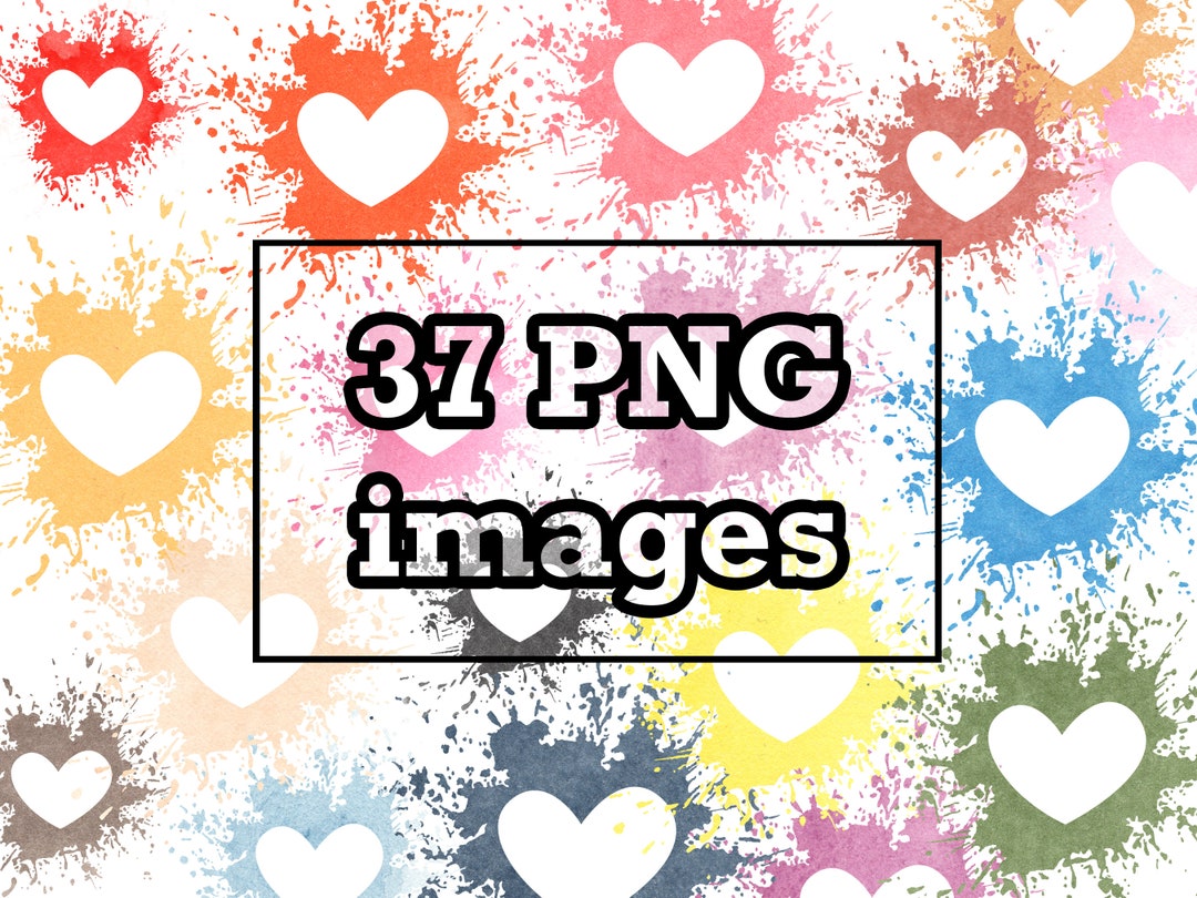 Watercolor Hearts Clipart, Valentines Day Graphics, Free Commercial Use ...