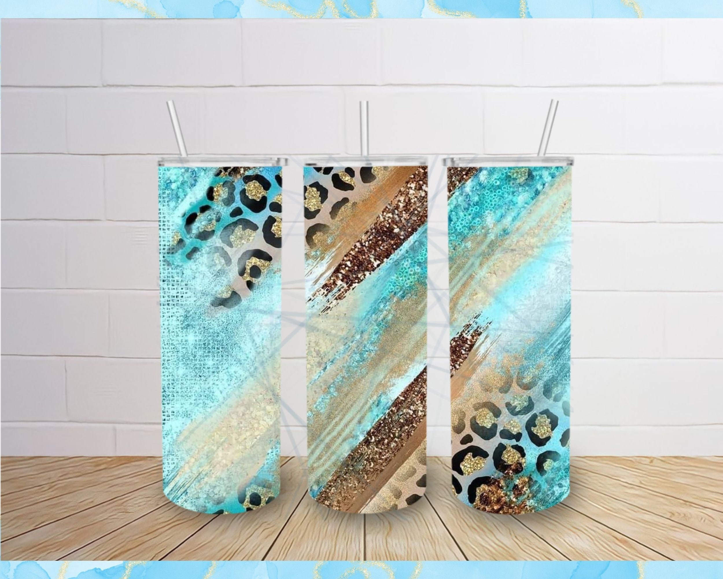 Teal Cheetah Glitter Personalize - Etsy