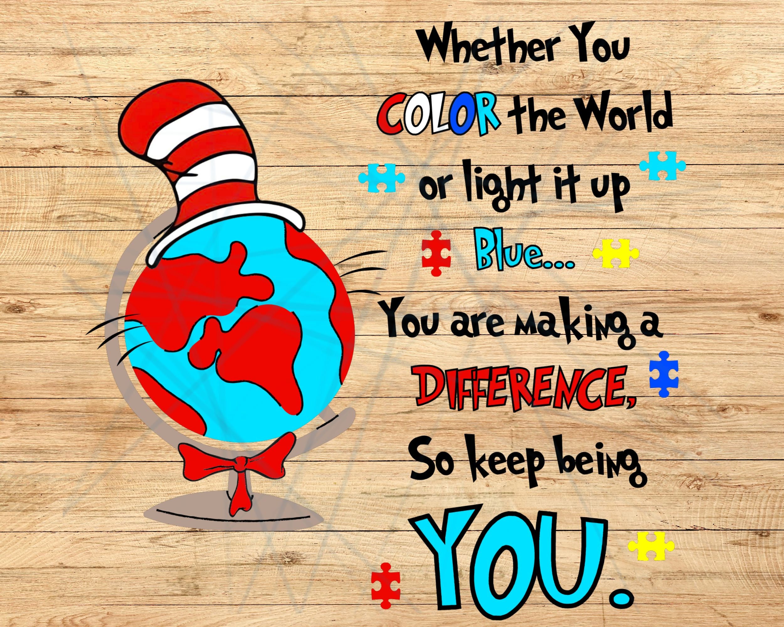 Autism Dr Seuss PNG File - Etsy