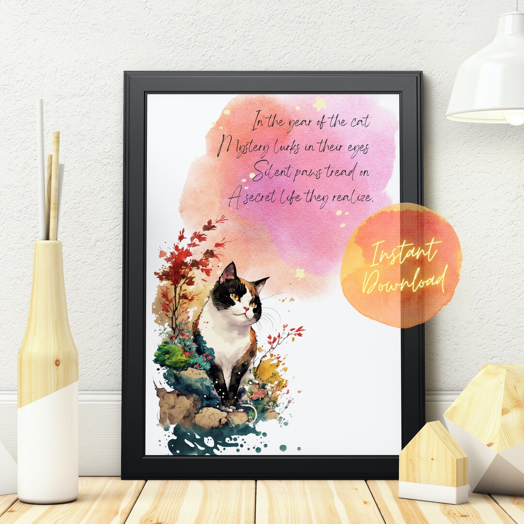 Lucky Cat Art, Zodiac Prophecy, Year of the Cat 2023, Cat Art ...