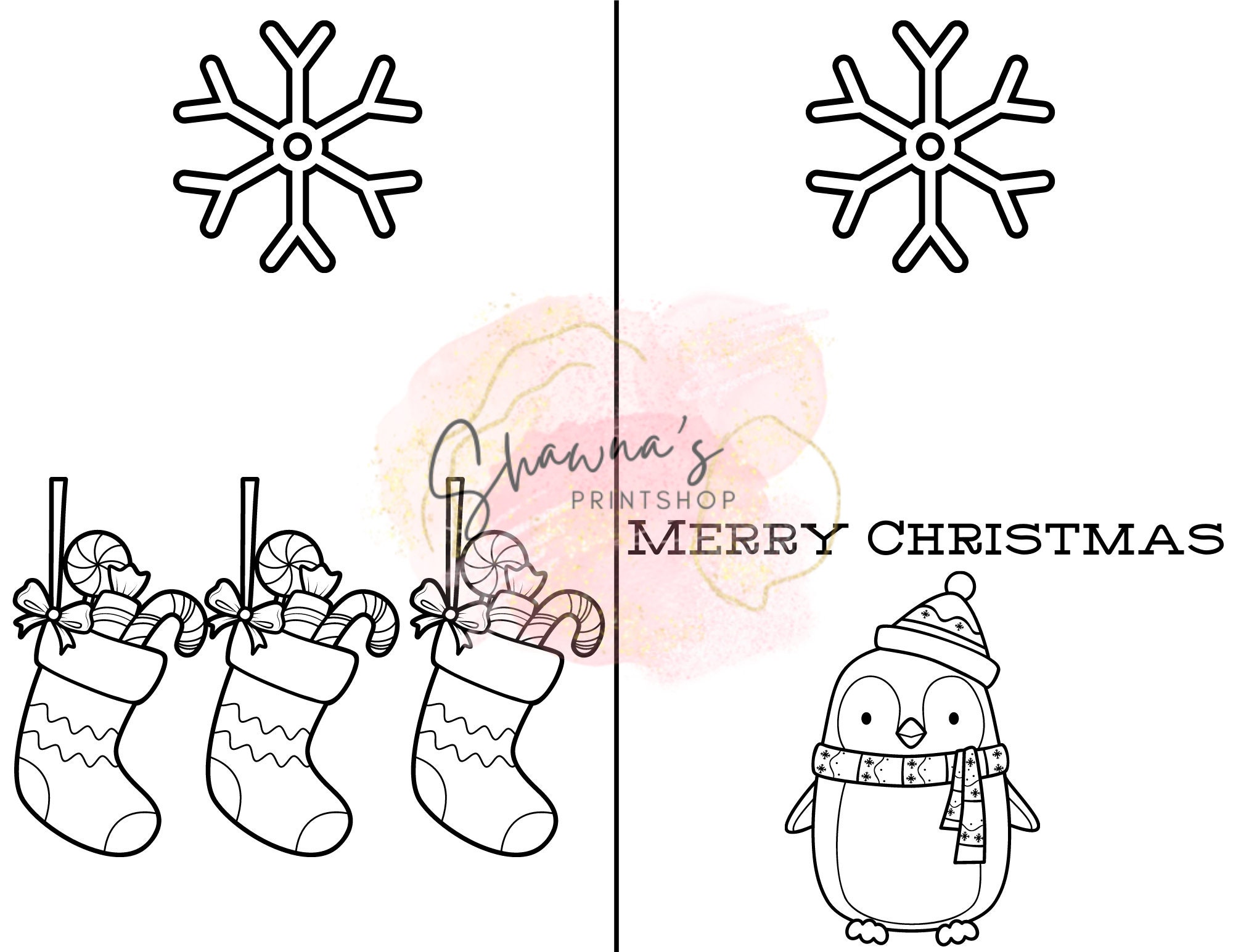 Kids Christmas Craft, Coloring Activity, Children's Christmas Cards ...