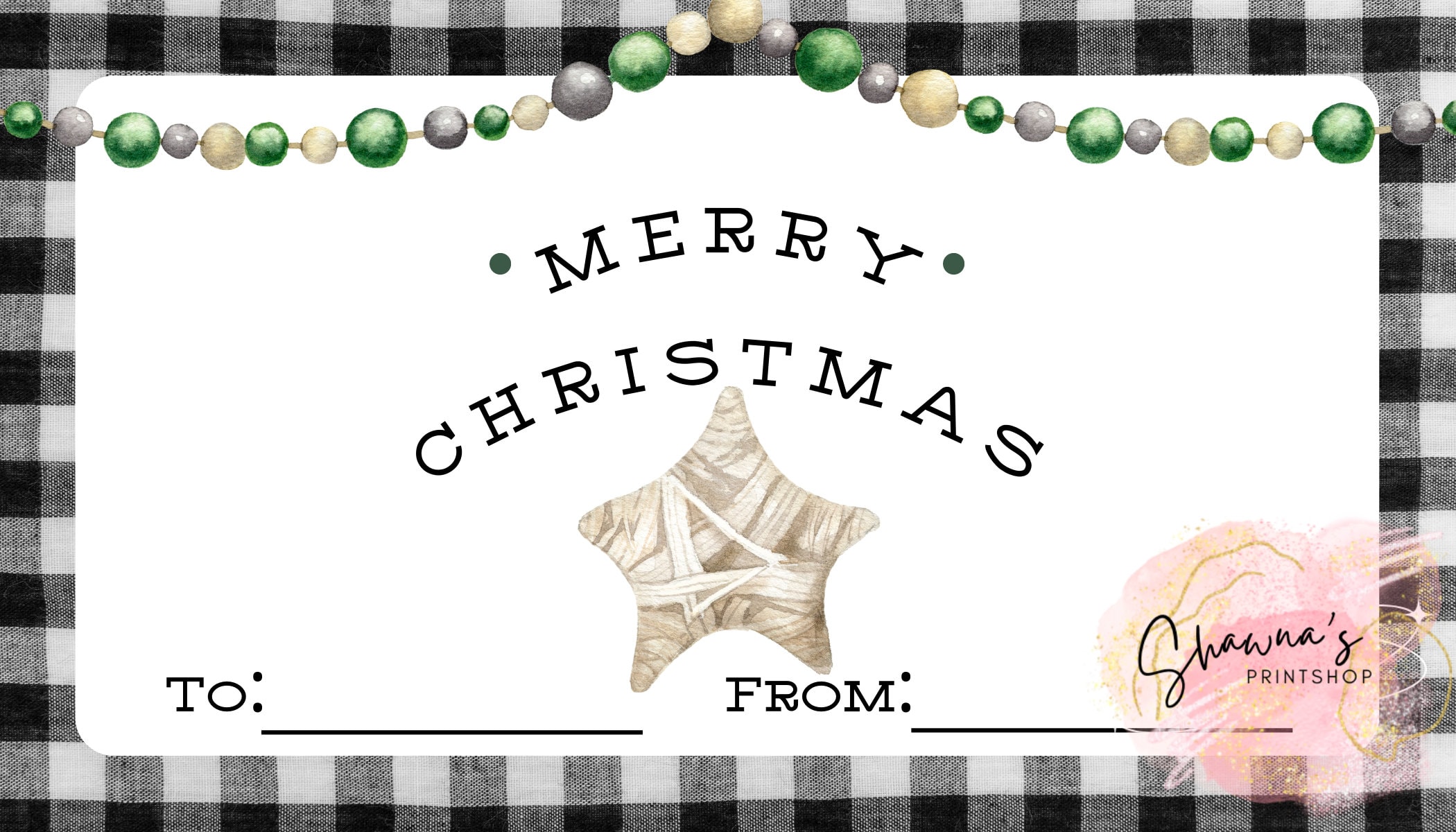 Farmhouse Christmas Gift Tags Printable Christmas Tags - Etsy