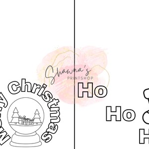 Kids Christmas Craft, Coloring Activity, Children's Christmas Cards ...