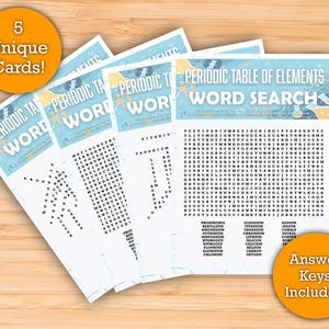 Periodic Table of Elements Word Search (ADVANCED) - Printable Download ...