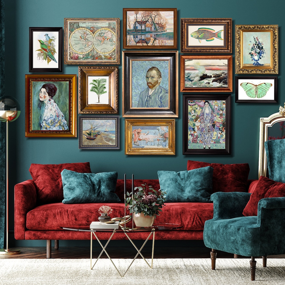 Vintage Gallery Wall Set, Set of 13 Prints, Poster Set, Neutral Wall ...