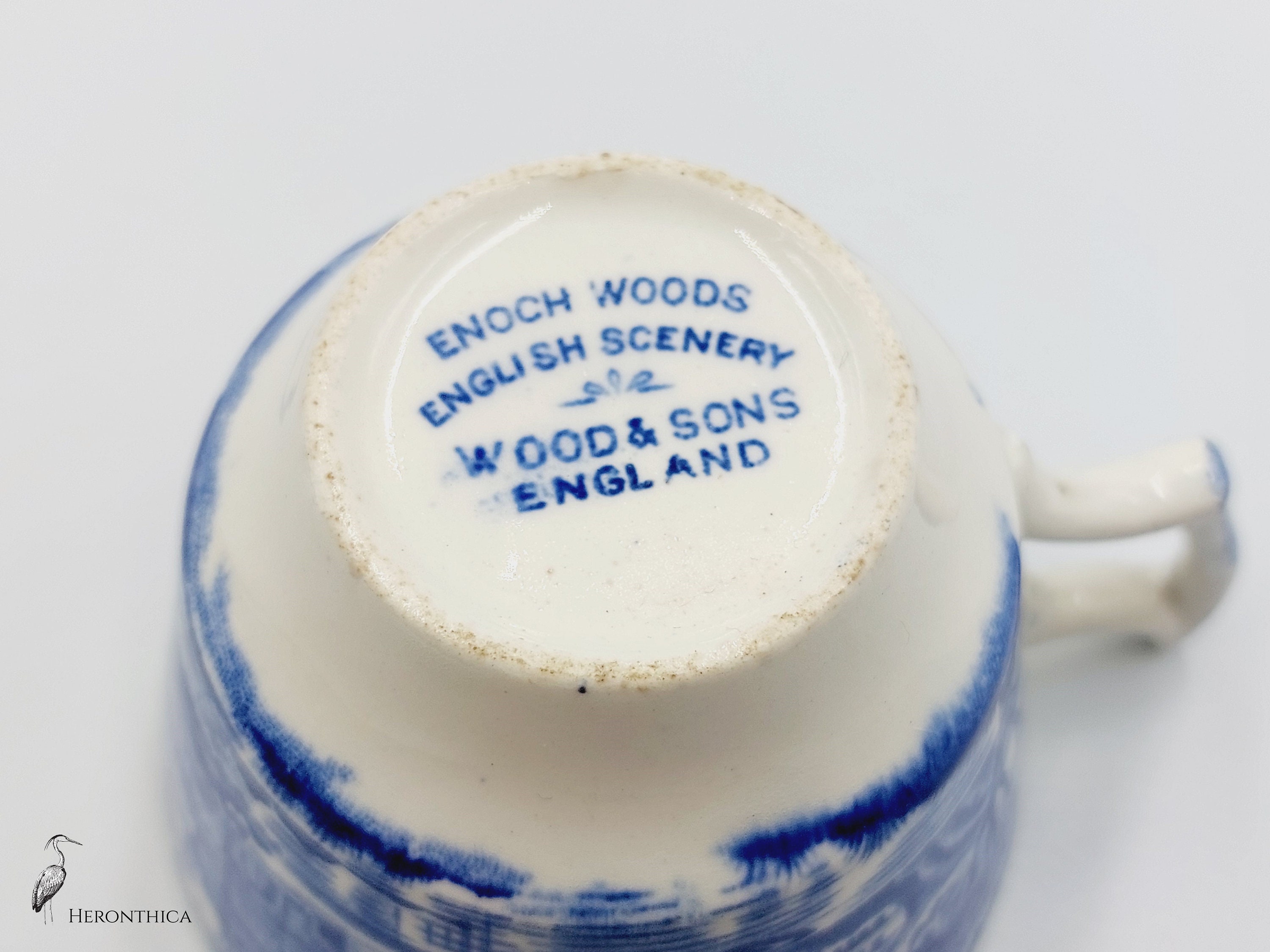 Antique Set of Two Tea Cups & Dishes - 1917 - Enoch Woods English ...