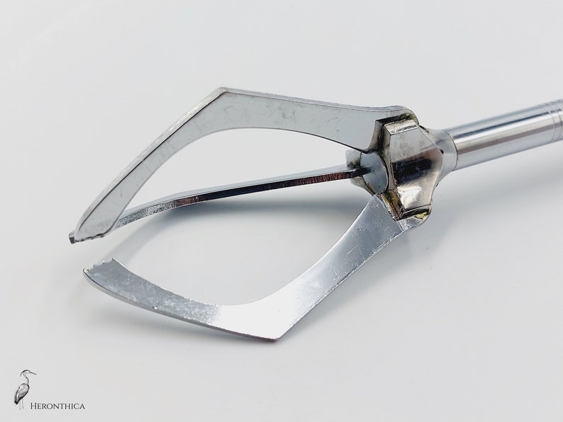 Vintage Icecube Picker Stainless Steel Cocktail Bar Tool Pincer Spring ...