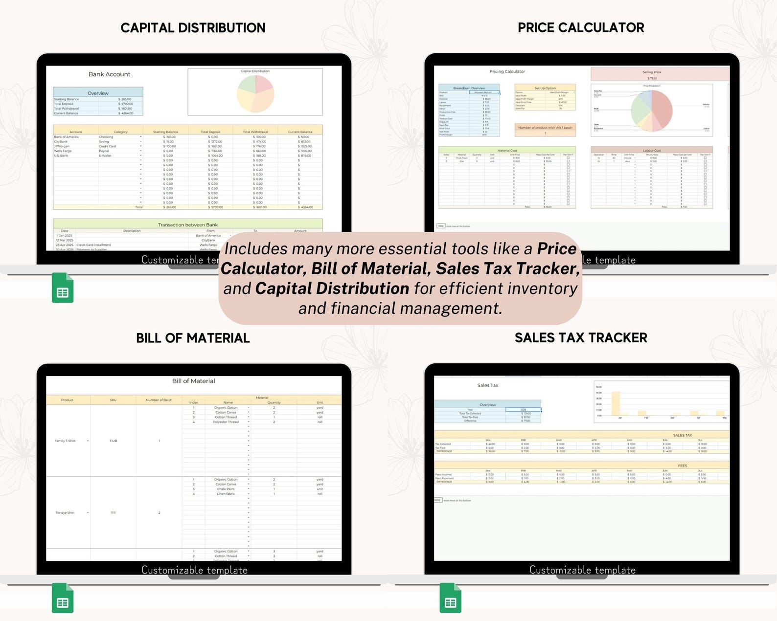 Small Business Inventory Tracker: Profit and Loss Google Sheet (digital ...