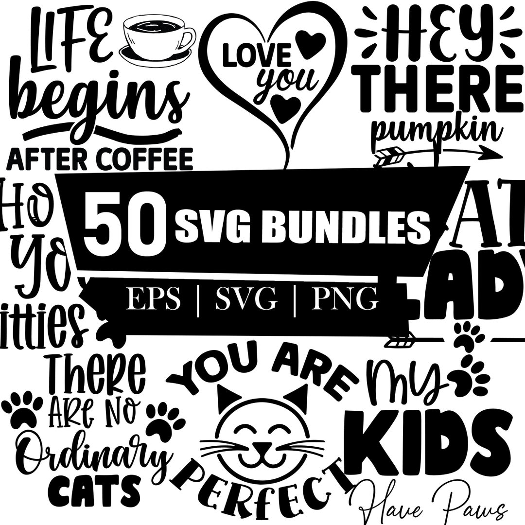 50 Mega SVG Bundle T Shirt Designs SVG Svg Files for Cricut Silhouette ...
