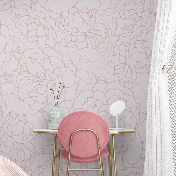 Big Floral Wallpaper - Etsy