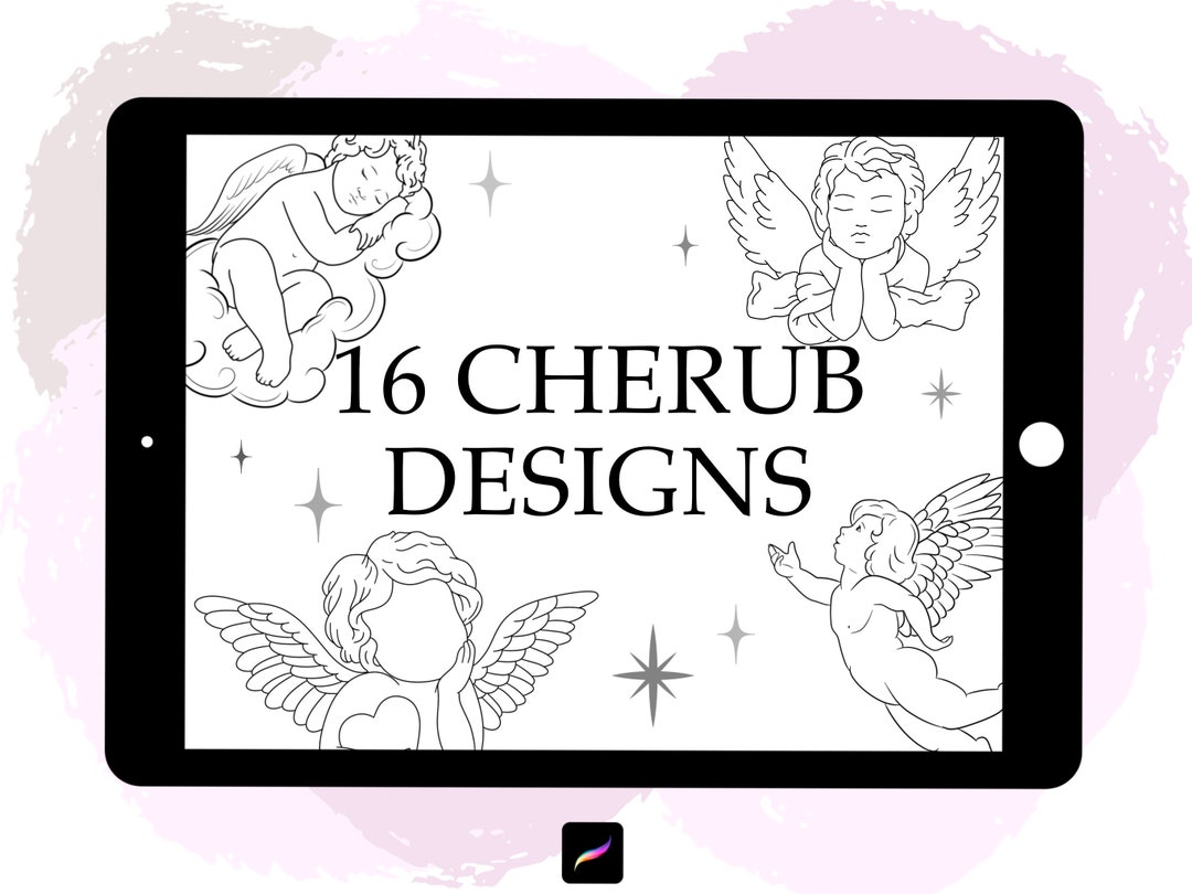 16 Procreate Cherub Stamps Tattoo - Etsy