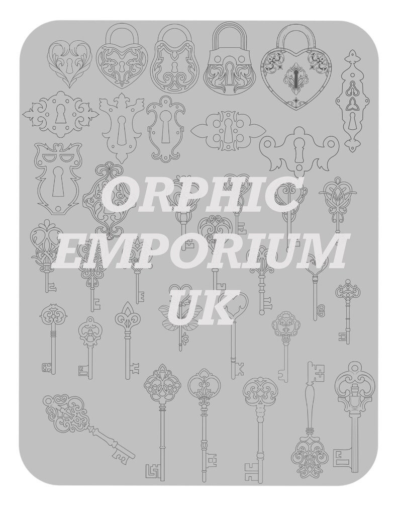 36 Procreate Lock and Key Stamps - Etsy