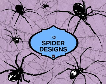 Spider Web and Spider Procreate Brushes and Stamps, Tattoo Flash or for ...