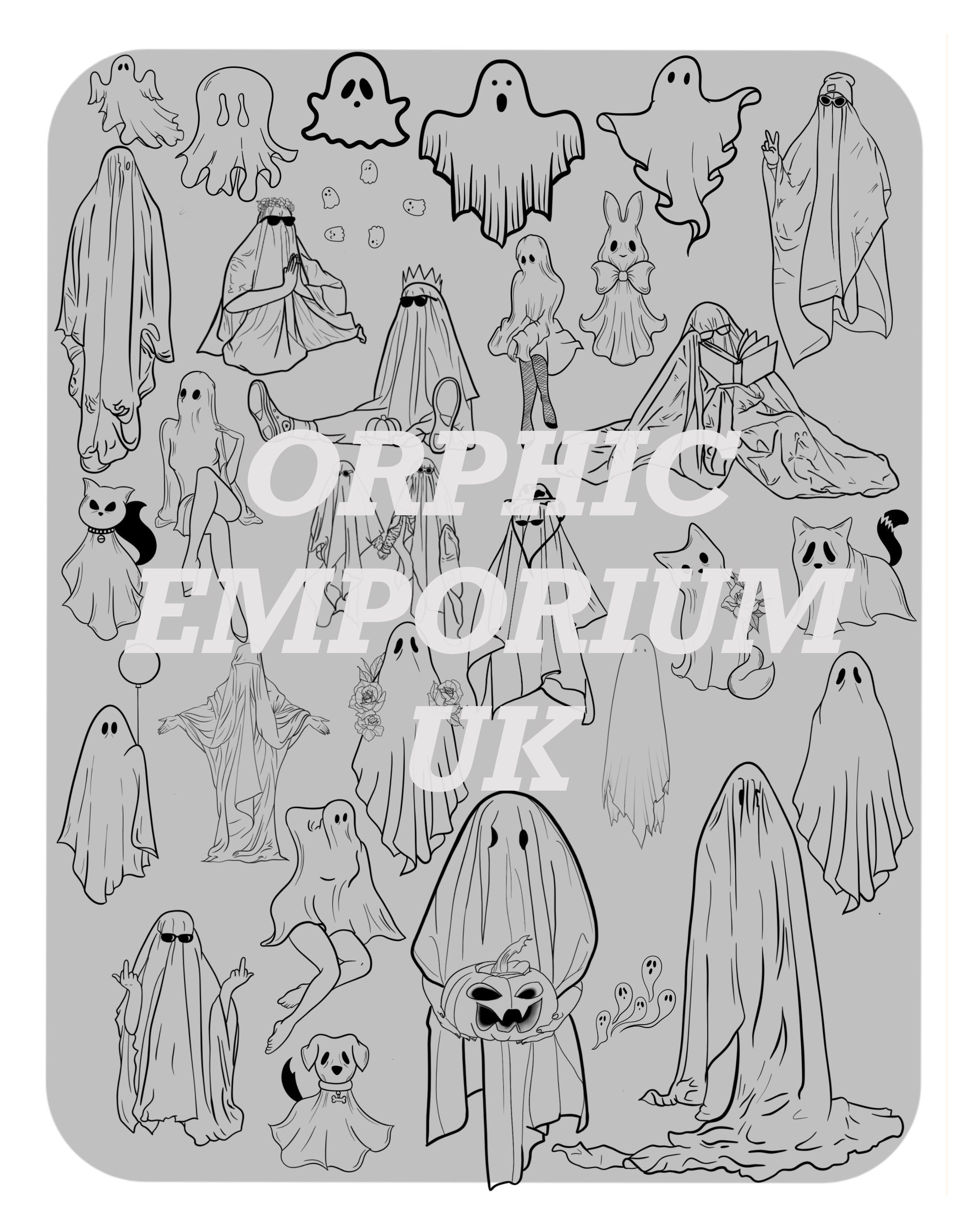 30 Procreate Ghost Designs Tattoo Flash - Etsy