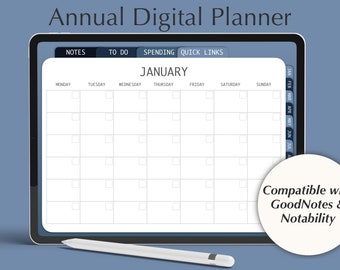 Monthly Budget Planner Digital Download / Goodnotes / - Etsy