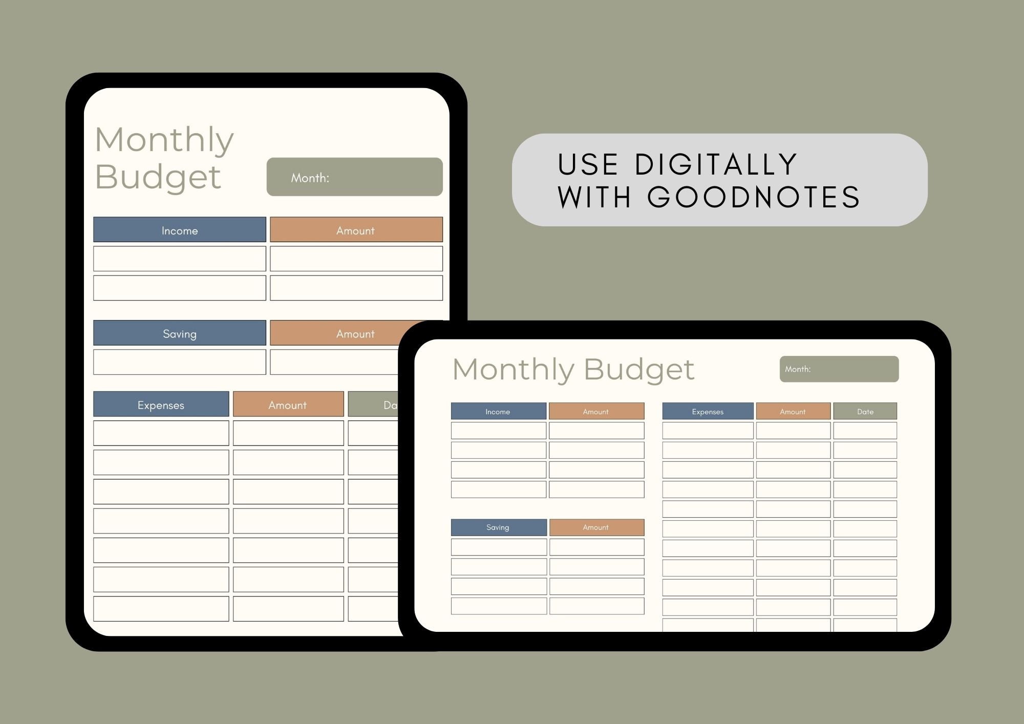 Monthly Budget Planner Digital Download / Goodnotes / - Etsy