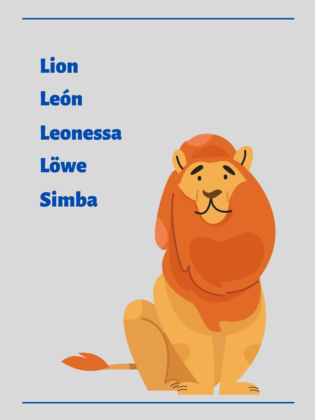 Digital Download - Lion Languages Graphic - Etsy