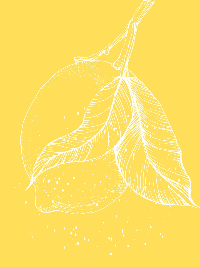 Digital Download Lemon Graphic - Etsy