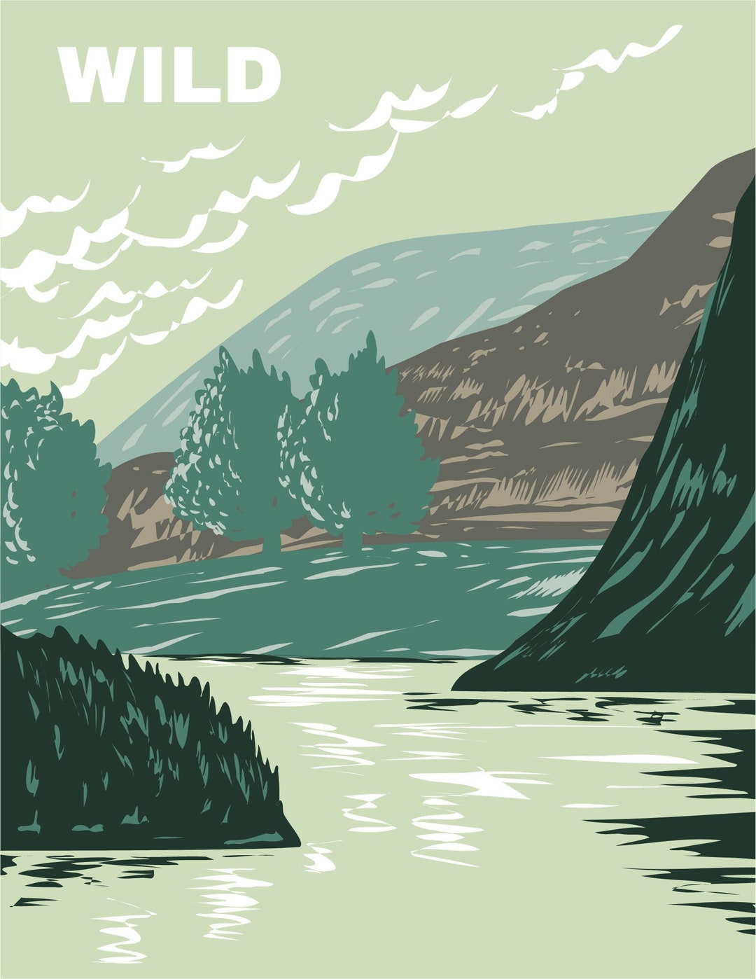 Digital Download "wild" Travel Graphic - Etsy