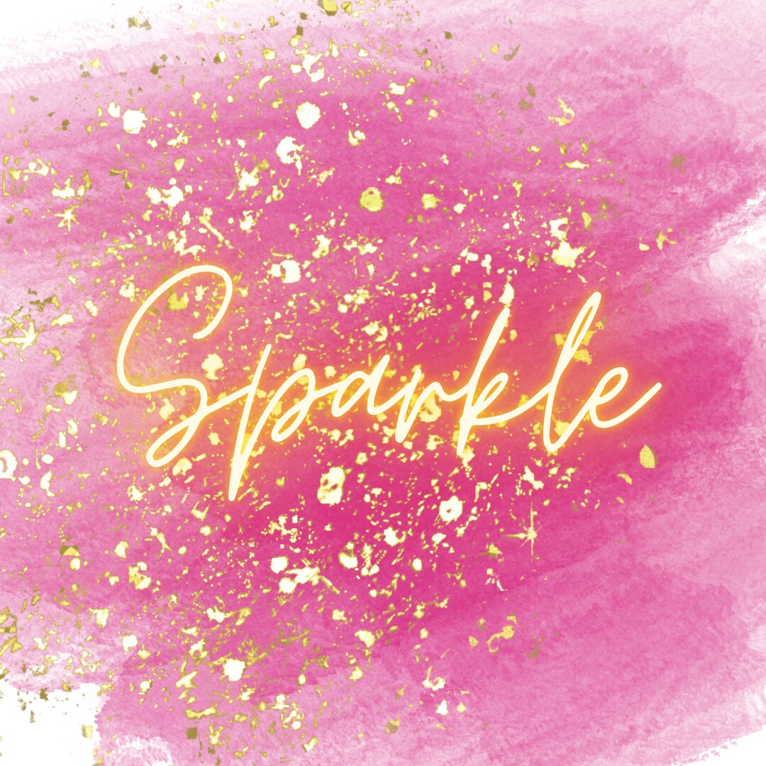 Digital Download - Pink Sparkle Graphic - Etsy