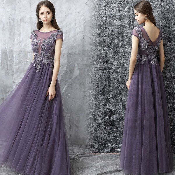 Dark Purple Dress - Etsy