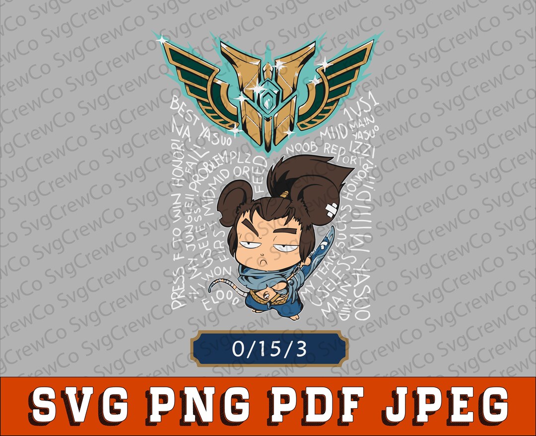 Yasuo svg League of Legends Png Game svg Lustiges Design - Etsy.de