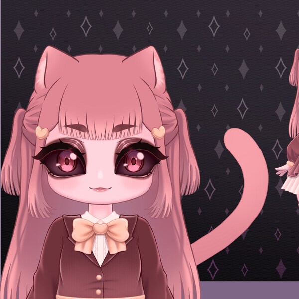 2d Cat Vtuber Model - Etsy
