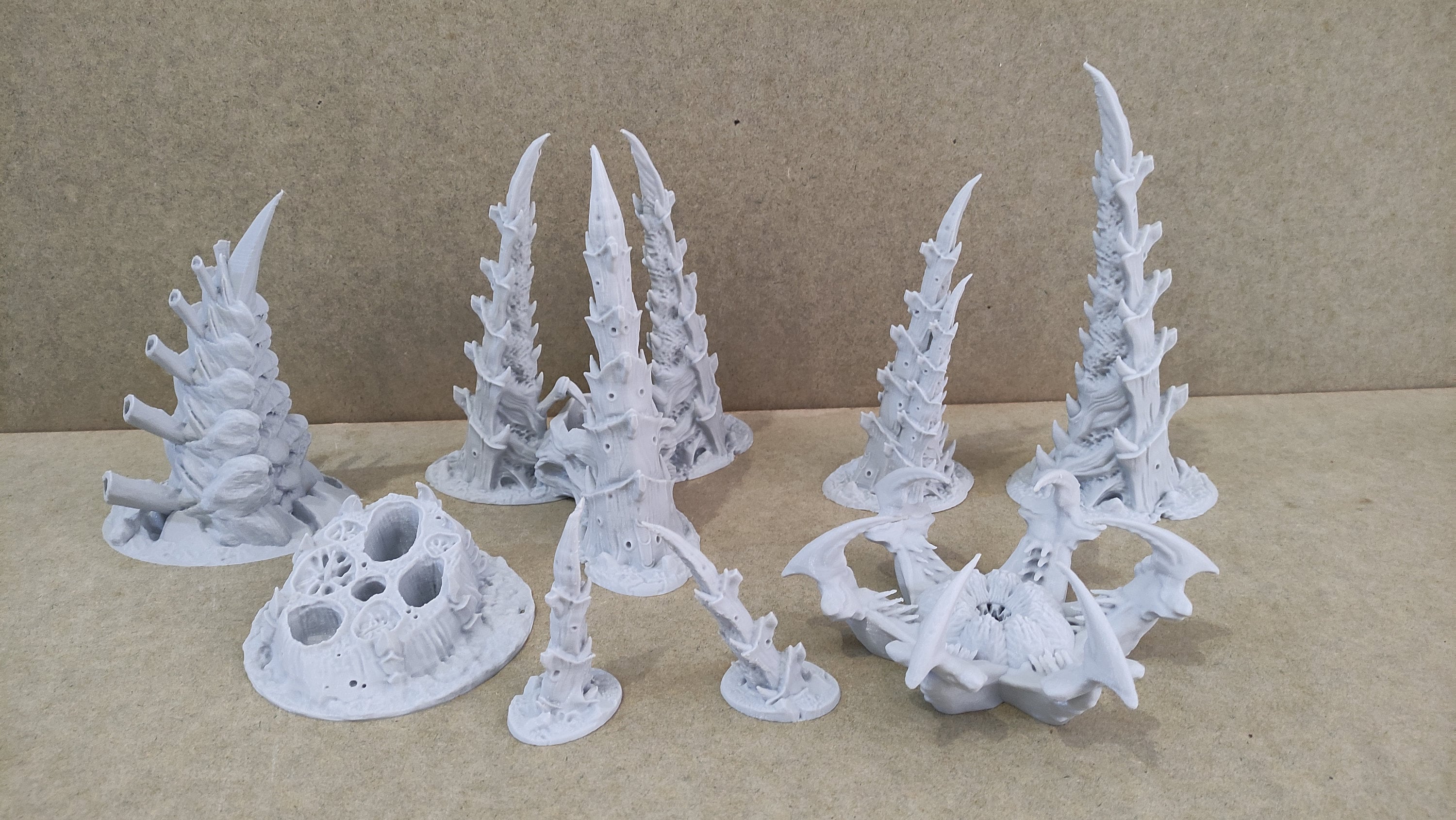 Set of 8 Pieces of Sci-fi Alien Scenery for Tyranids Terrain - Etsy