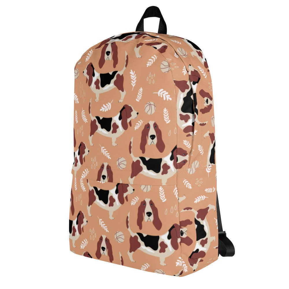 Basset Hound Backpack Bassethound Dog Bag Personalized Hound Lover Gift ...