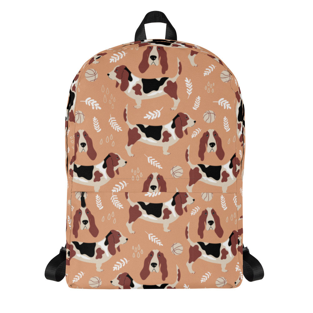 Basset Hound Backpack Bassethound Dog Bag Personalized Hound Lover Gift ...
