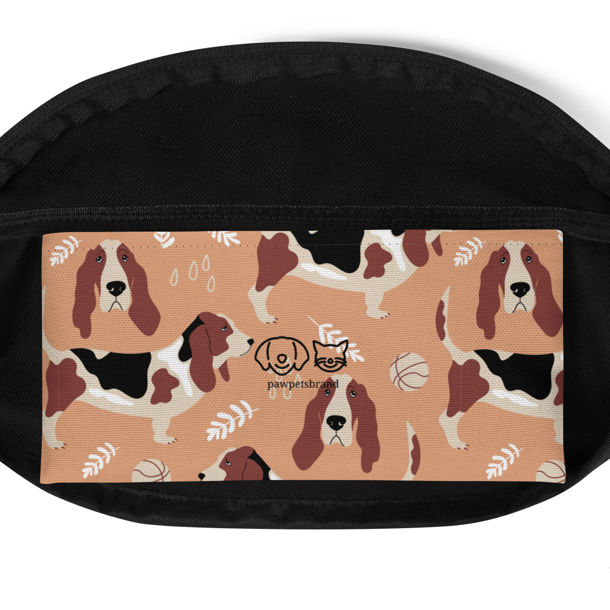 Basset Hound Fanny Pack Dog Walking Crossbody Treat Pouch Pet Waste Bag ...