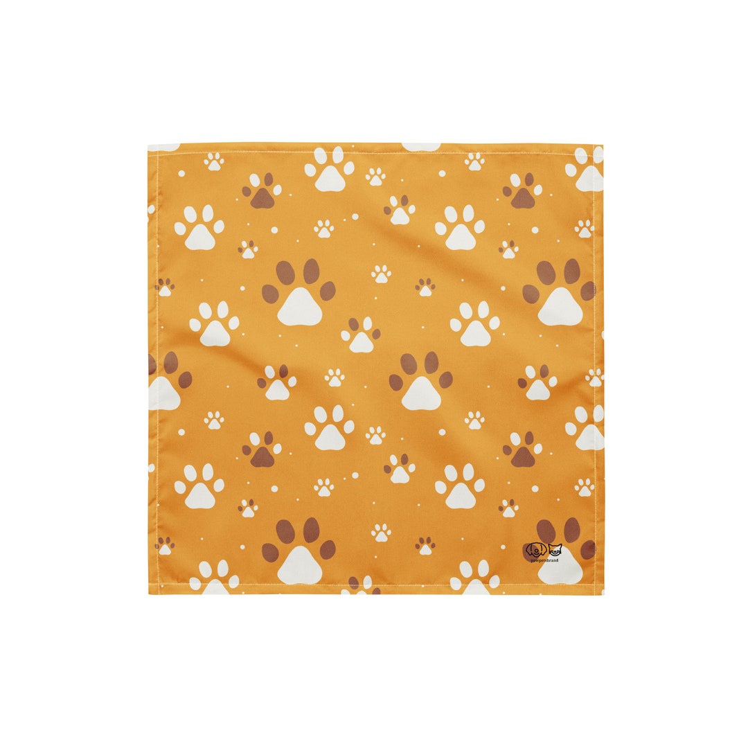 Pawprint Dog Bandana Paw Scarf Personalized Pet Sitter Gift - Etsy