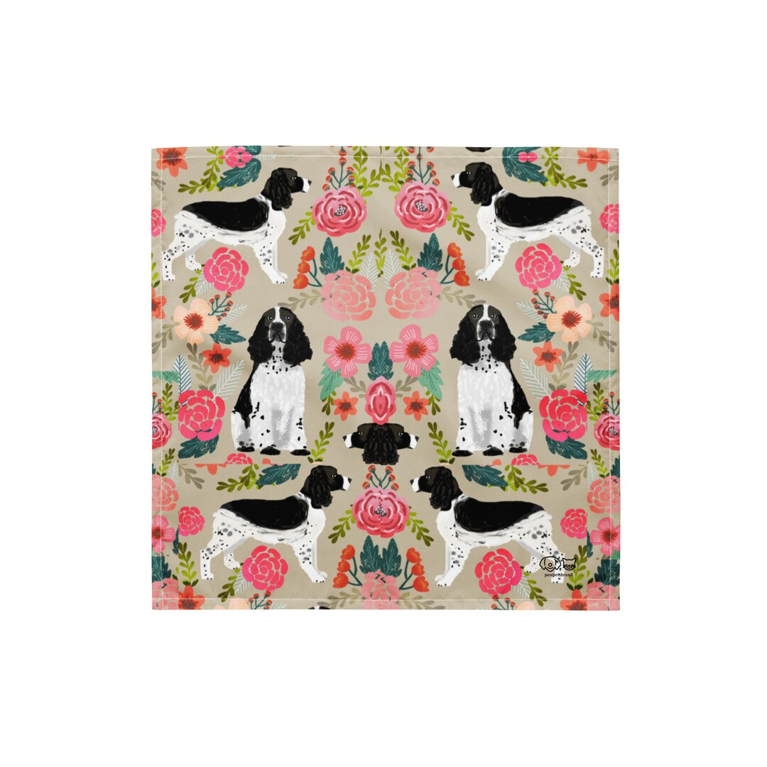 Springer Spaniel Bandana Cocker Spaniel Scarf Personalized Spaniel ...