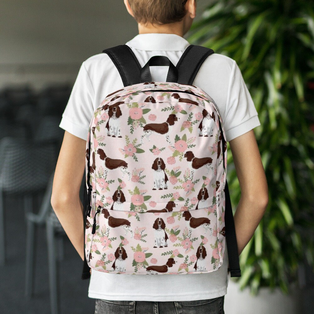Springer Spaniel Backpack Cocker Spaniel Bag Personalized Spaniel Lover ...