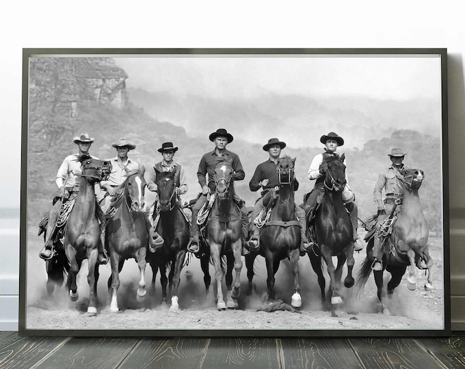 Vintage Remuda Ranch Rodeo Photo, Black and White Archival Print From ...
